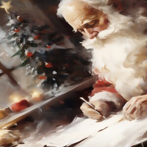 Letter From Santa Canvas, Poster Vintage Christmas Wall Art Christmas ...