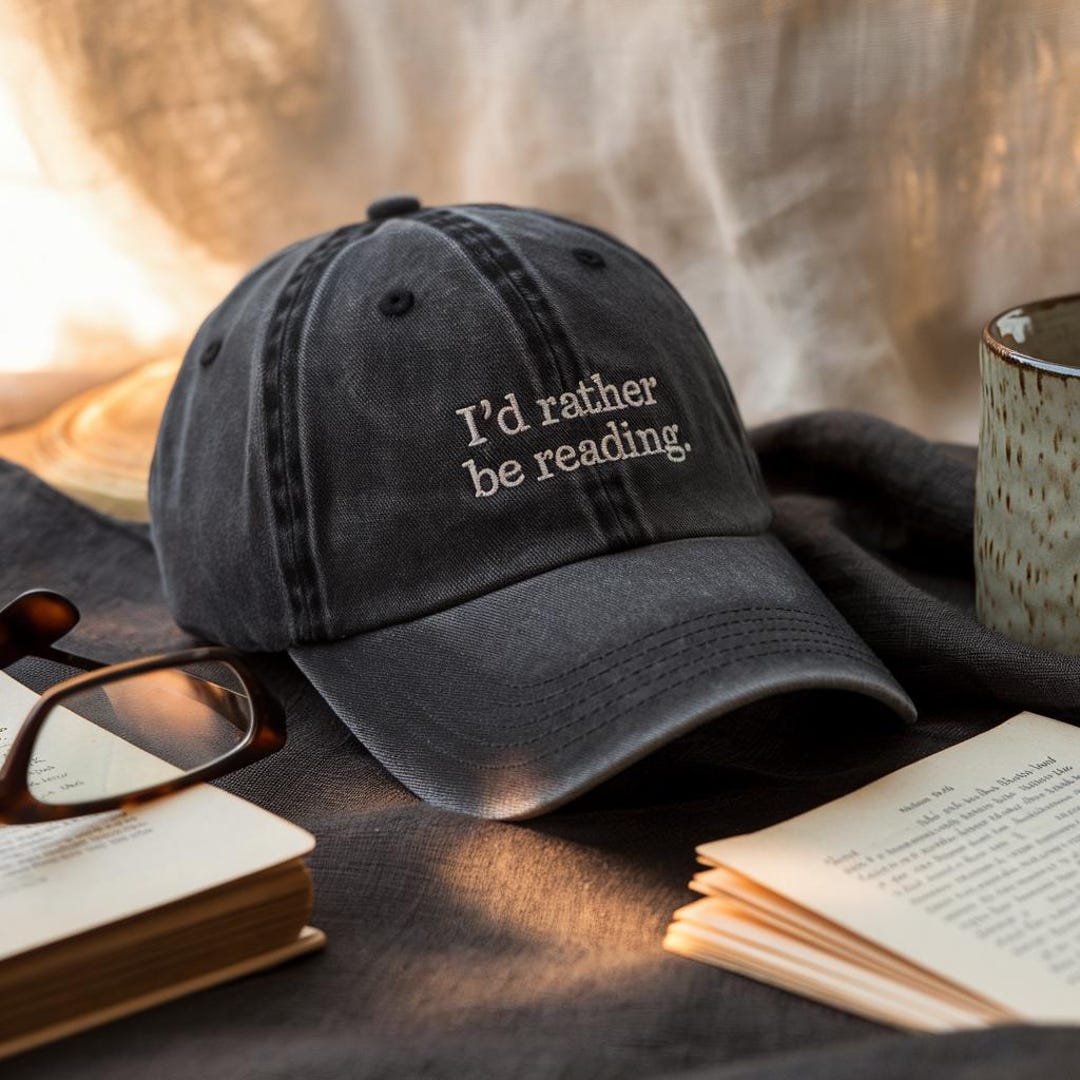 Embroidered I'd Rather Be Reading Hat, Reading Era Hat, Reading Hats ...