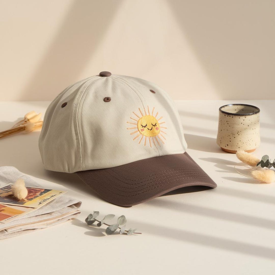 Mommy and Me Sunshine Hats, Matching Embroidered Smiling Sun Caps for ...