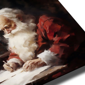 Letter From Santa Canvas, Poster Vintage Christmas Wall Art Christmas ...