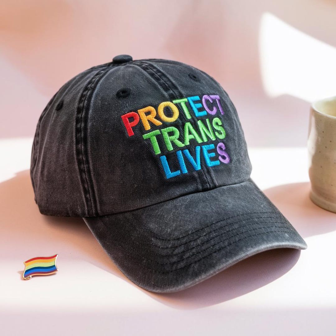 PROTECT TRANS LIVES Hat, Trans Rights Cap, Queer Corduroy Hat, Lgbtq ...