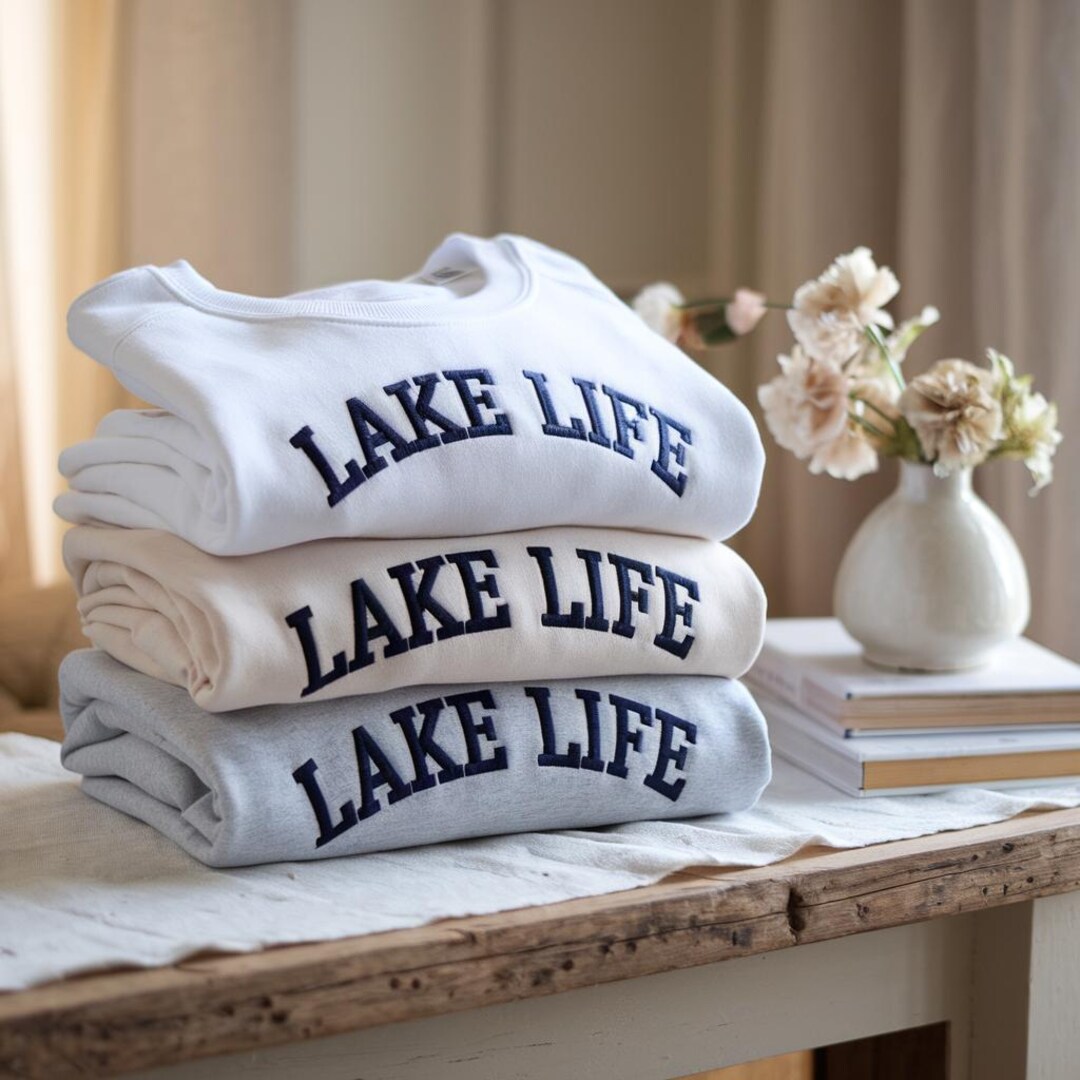 Embroidered Lake Life Sweatshirt, Lake Hoodie, on the Lake Hoodie ...