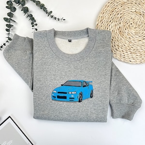 Custom Embroidered Car Sweatshirt, Personalized Gift - Etsy