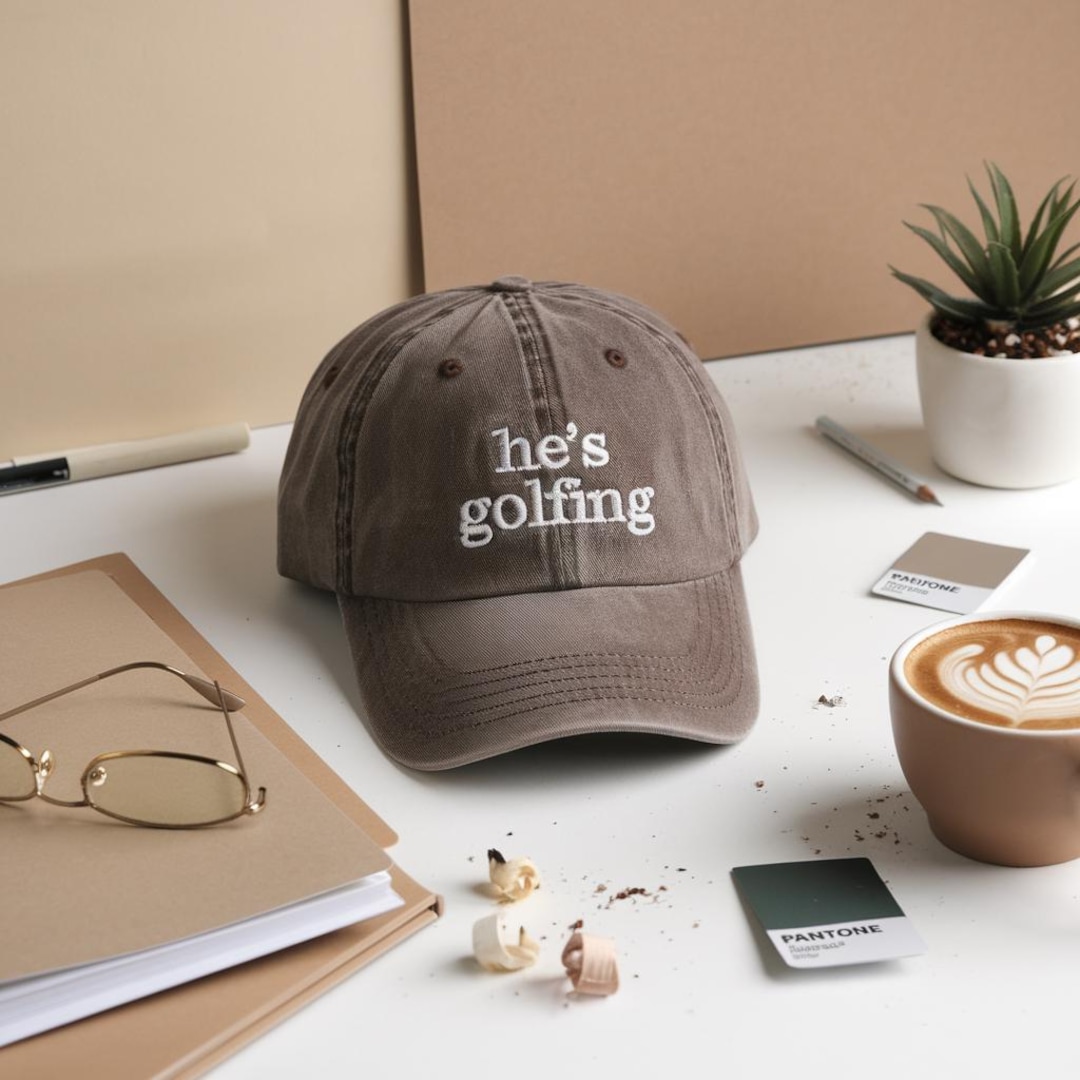 Embroidered He's Golfing Cap, Golf Wife Baseball Cap, Golfer Girlfriend ...