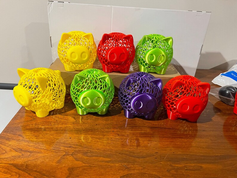3D Printed Piggy Banks / Various Colors Available / Custom - Etsy