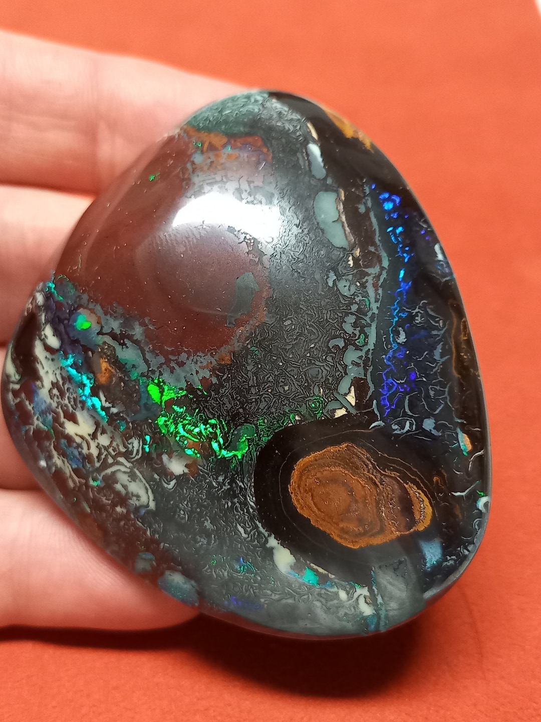 645 Ct Yowah Nut Opal Cut Stone amazing BRIGHT Colour - Etsy