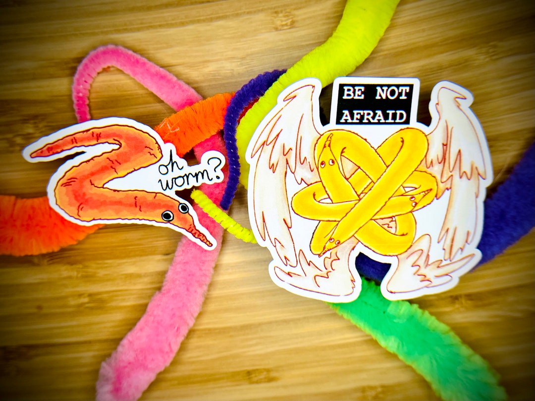 Worm on a String Stickers - Etsy