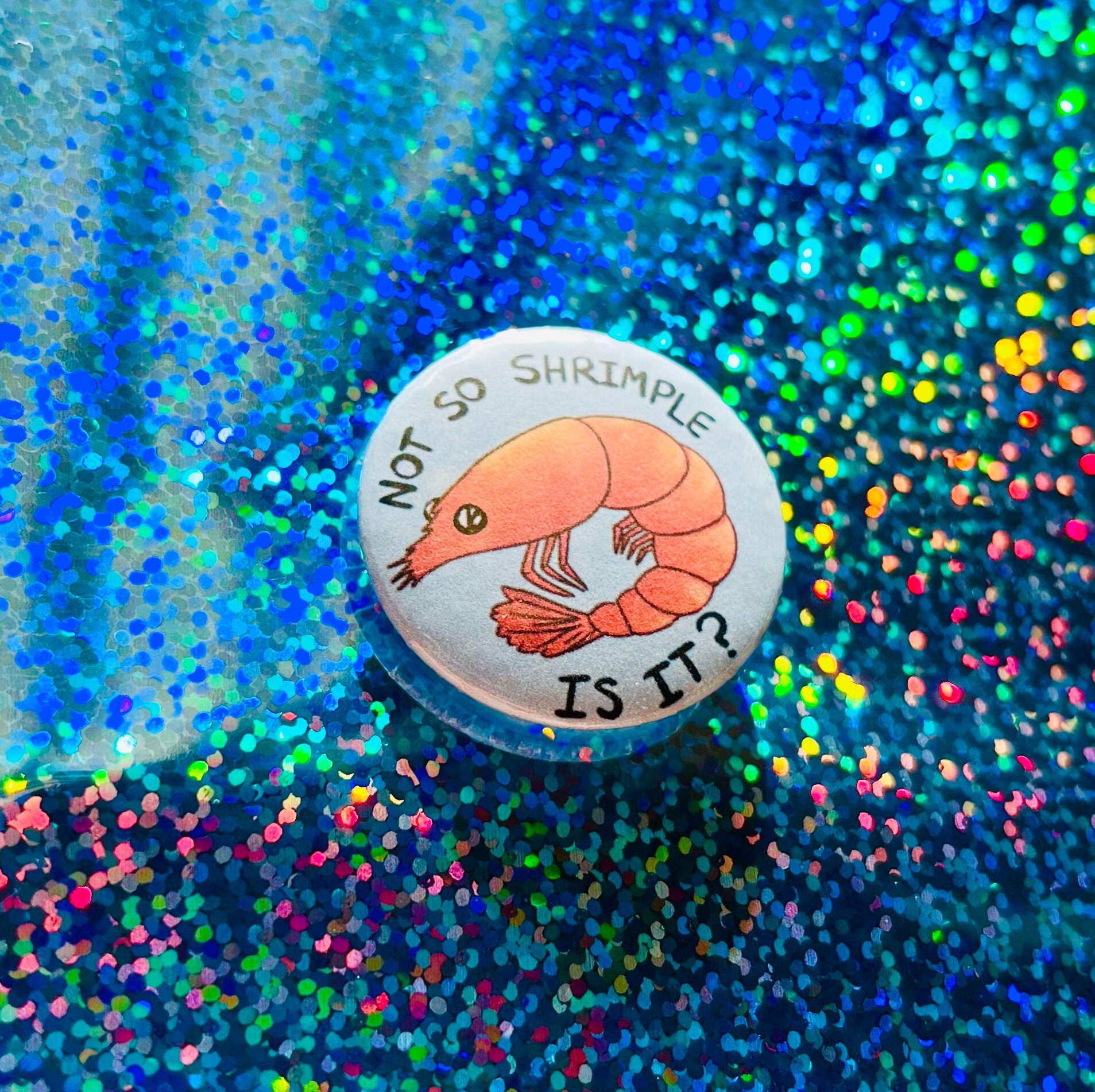 Not so Shrimple Sticker and Badge - Etsy