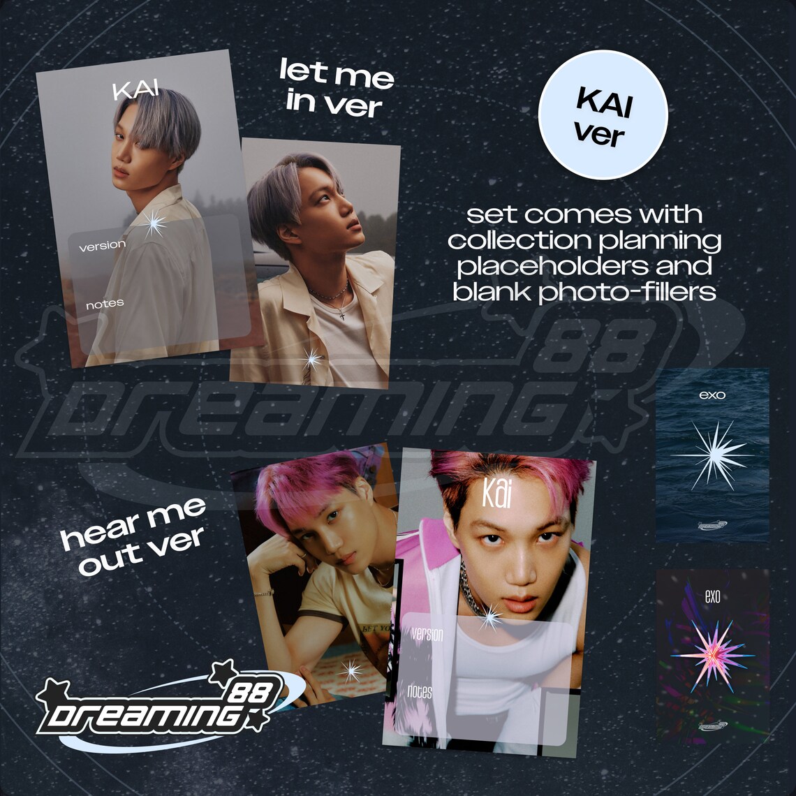 EXO PC Placeholder- Kai Ver Digital Download | Kpop Binder Filler ...