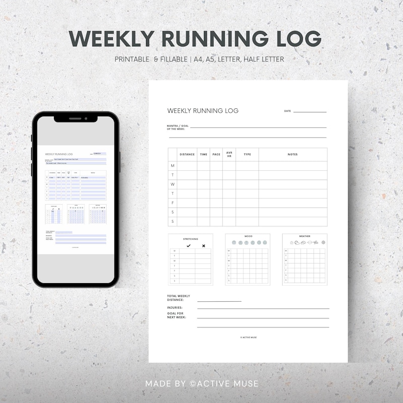 Running Log - Etsy