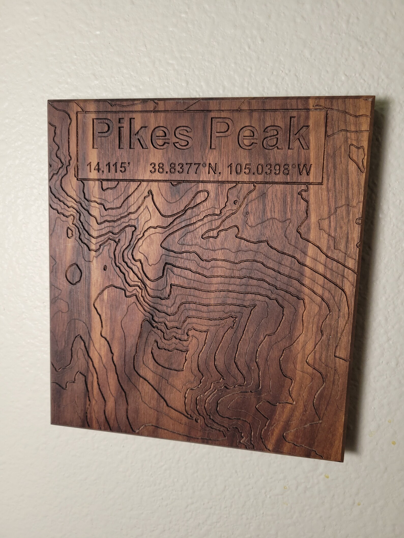 Moutian Wall Art, Topography Wall Art, Wood Decor, Mountain Topo Art ...