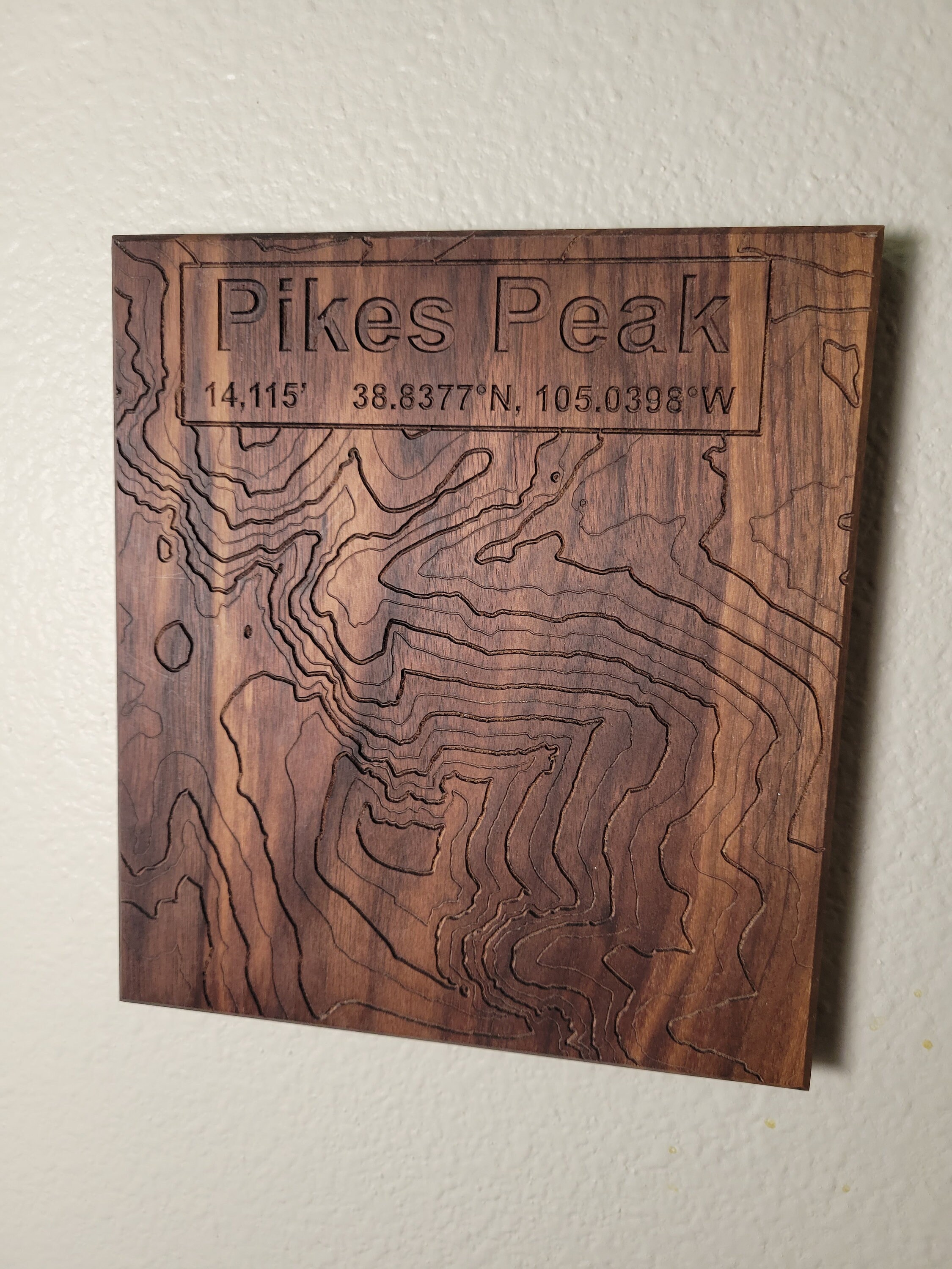 Moutian Wall Art, Topography Wall Art, Wood Decor, Mountain Topo Art ...