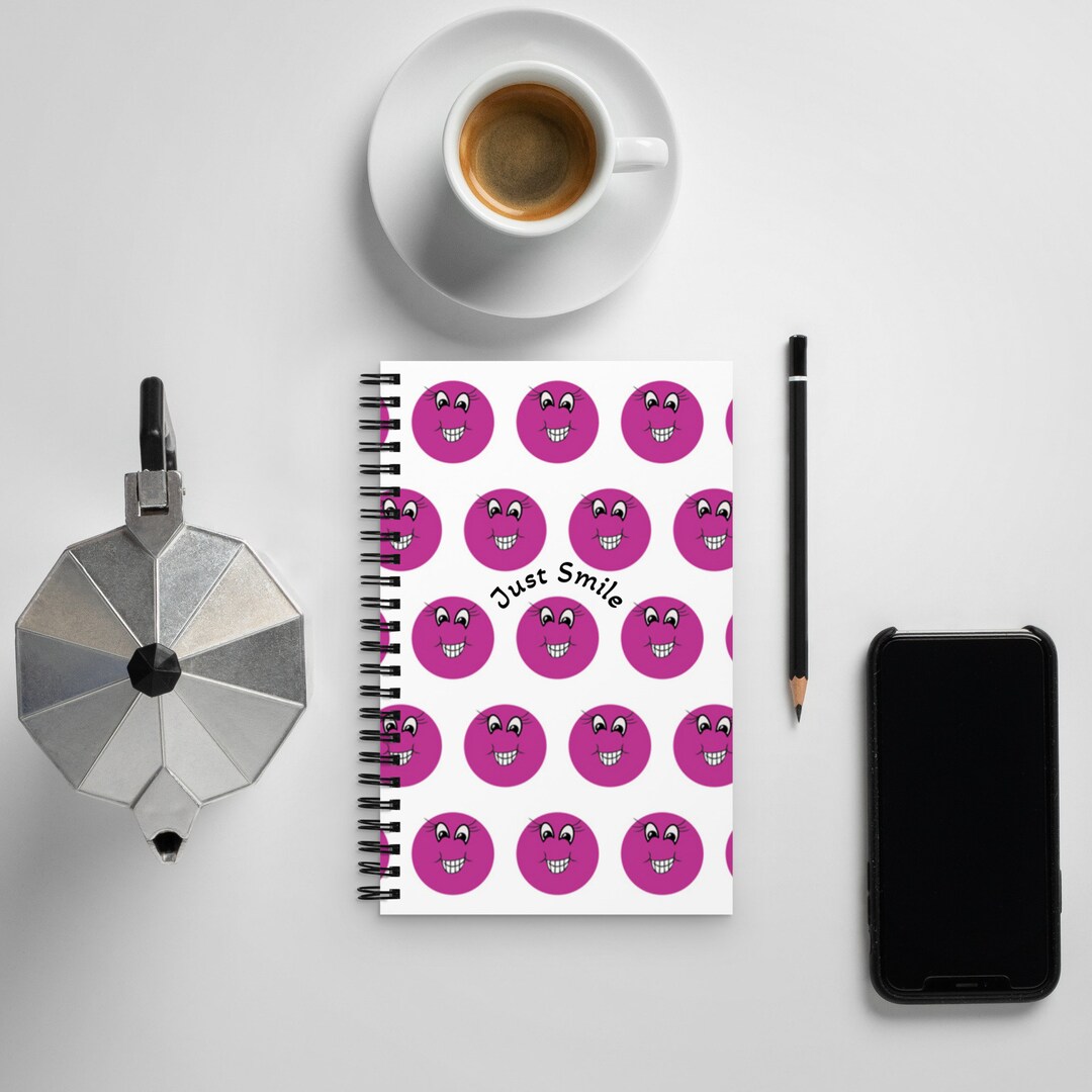 Smiley Spiral Notebook - Etsy