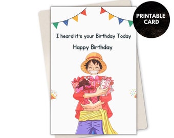 Luffy Birthday Cards - Etsy Australia