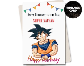 Goku Birthday Greeting Card - Etsy