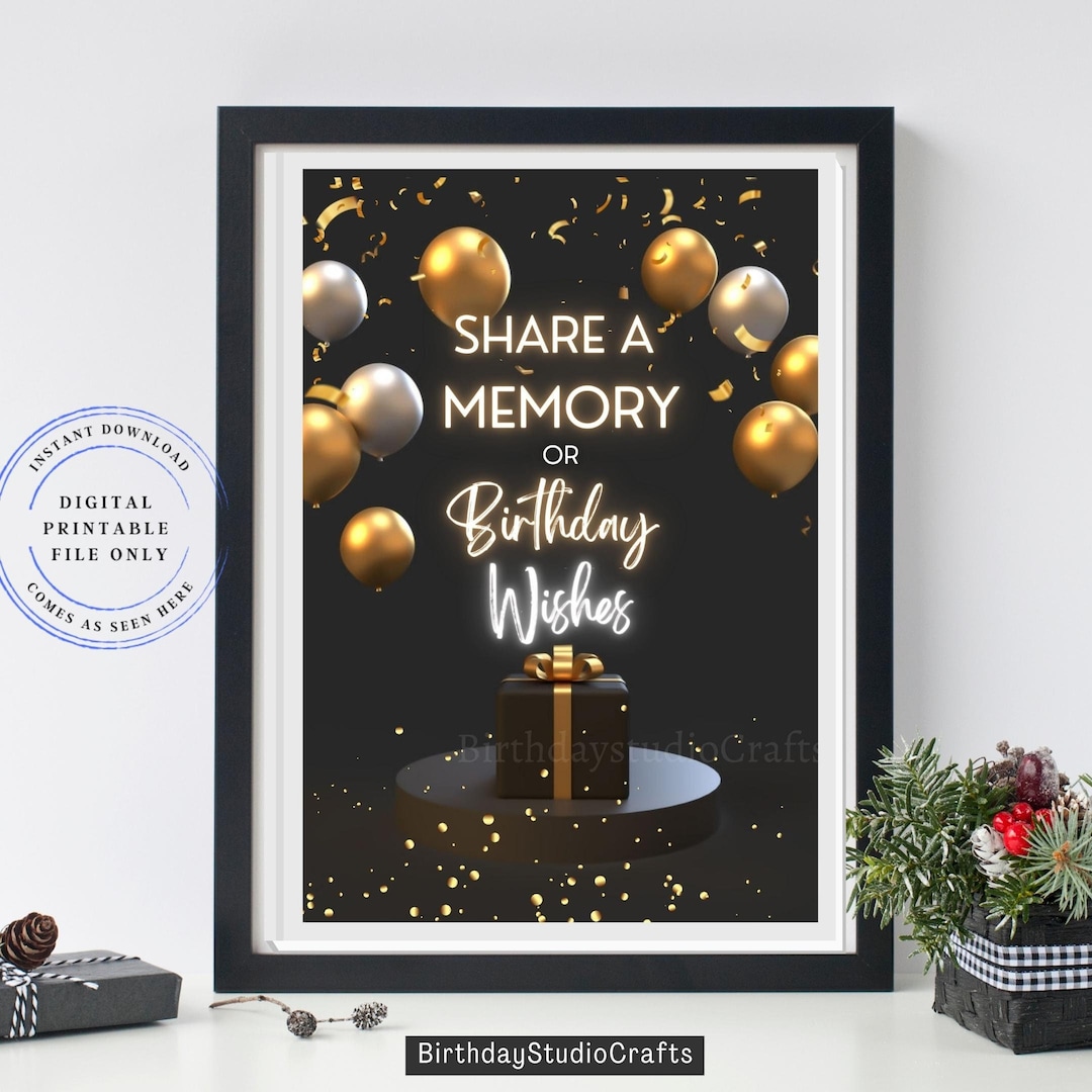 Share a Memory or Birthday Wishes Sign Birthday Wish Sign - Etsy