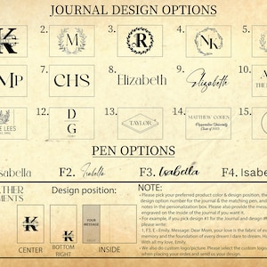 Custom Leather Notebook With Clasp and Pen Set, Personalized Engraved ...