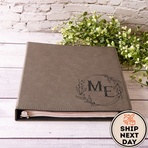 Personalized Leather 3 Ring Binder Portfolio, Custom Leather 8 X 11 ...