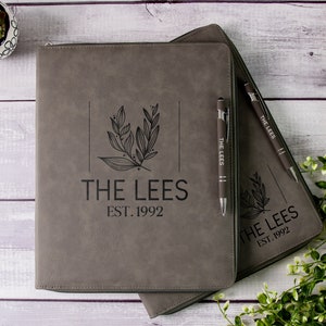 Custom Laser Engraved Leather Portfolio With Pen & Legal Pad ...