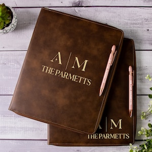 Custom Laser Engraved Leather Portfolio With Pen & Legal Pad ...