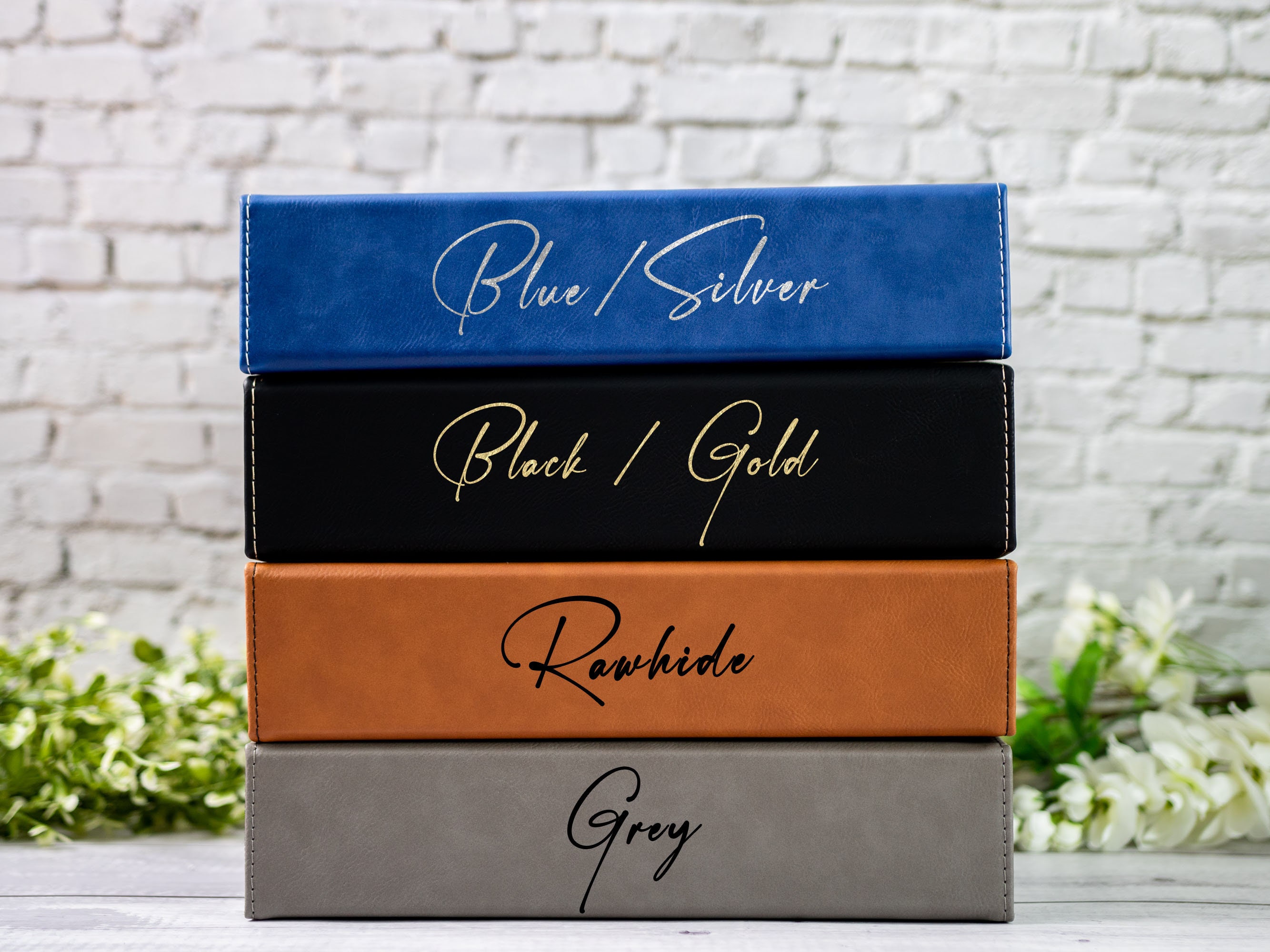 Personalized Leather 3 Ring Binder Portfolio, Custom Engraved Letter ...