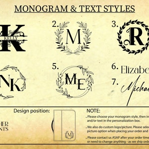 Custom Engraved Leather Book Cover With Zipper, Personalized Black ...