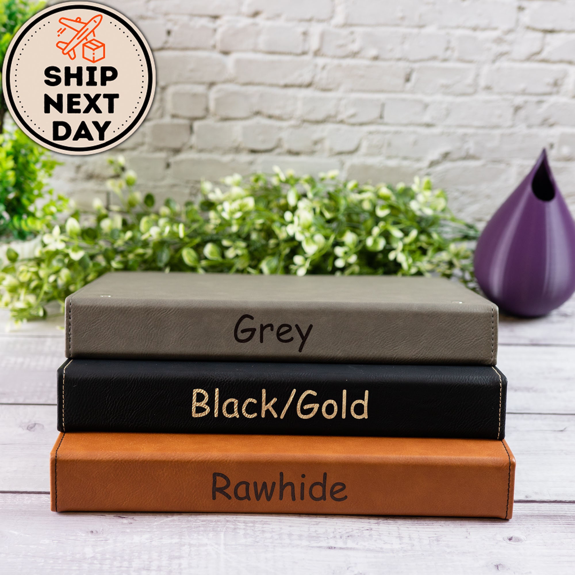 Personalized Leather 3 Ring Binder Portfolio, Custom A4 Leather Binder ...
