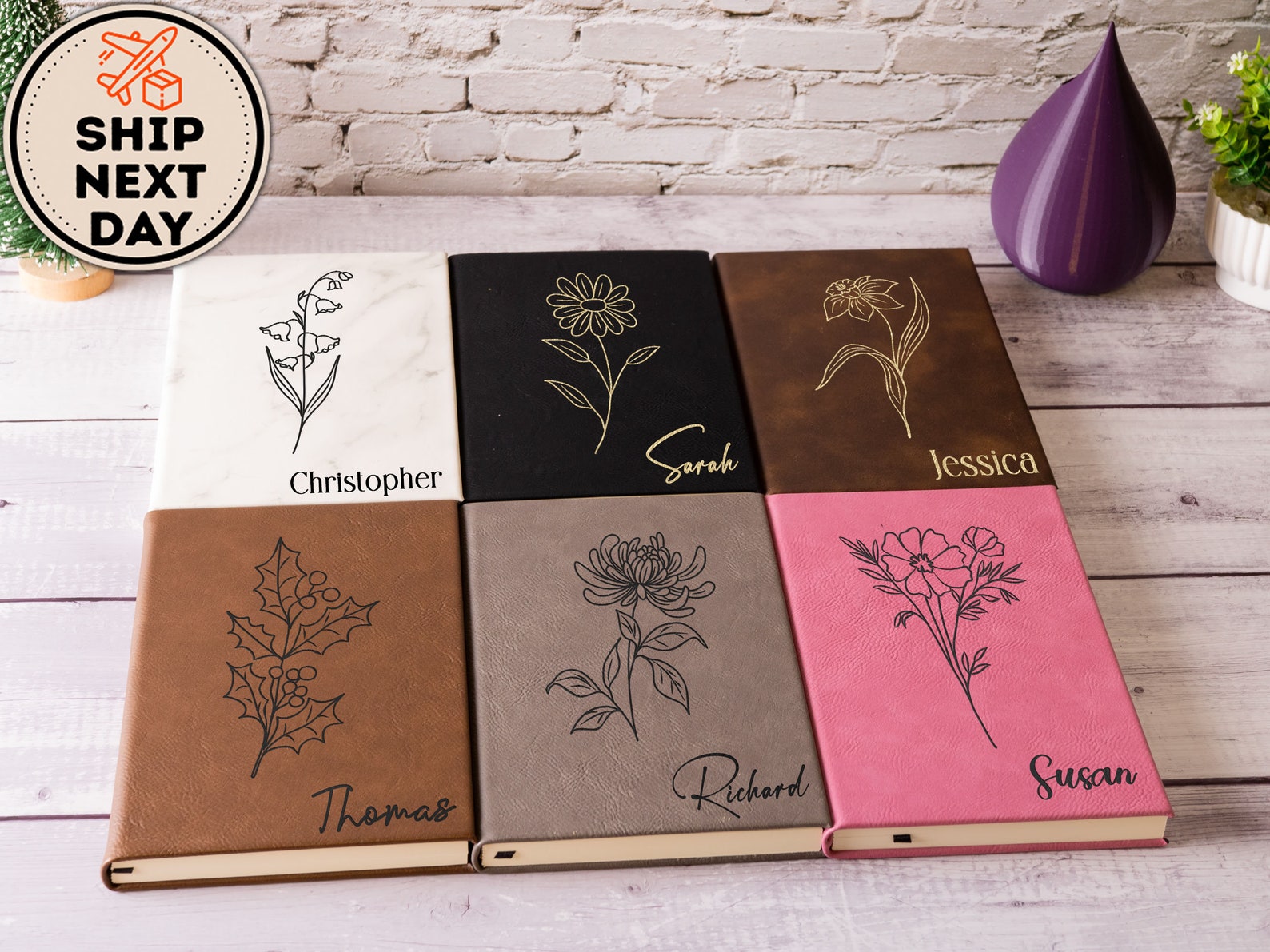 Personalized Engraved Leather Journal for Men and Women, Custom Prayer ...