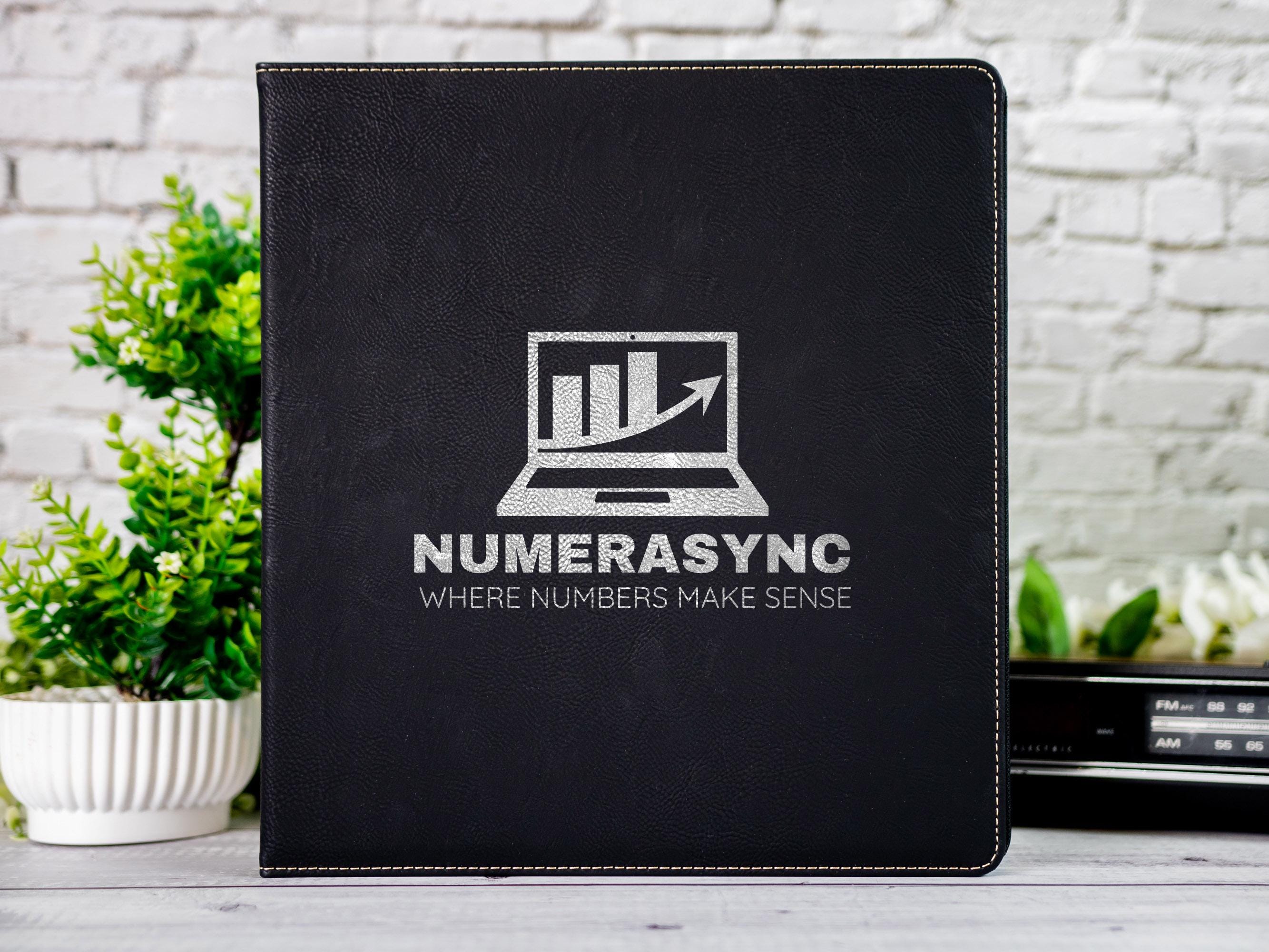Custom Engraved Leather 3 Ring Binder Portfolio, Personalized Letter ...