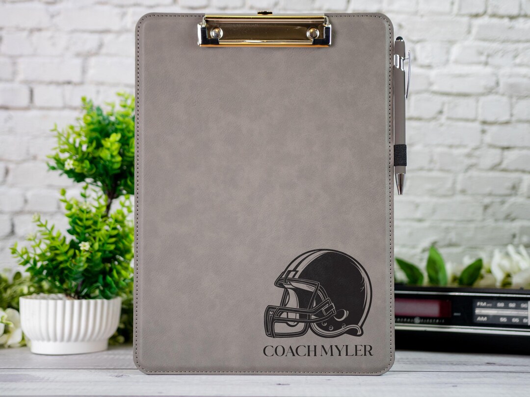 Personalized Leather Coach Clipboard, Custom Clipboard for Sports ...