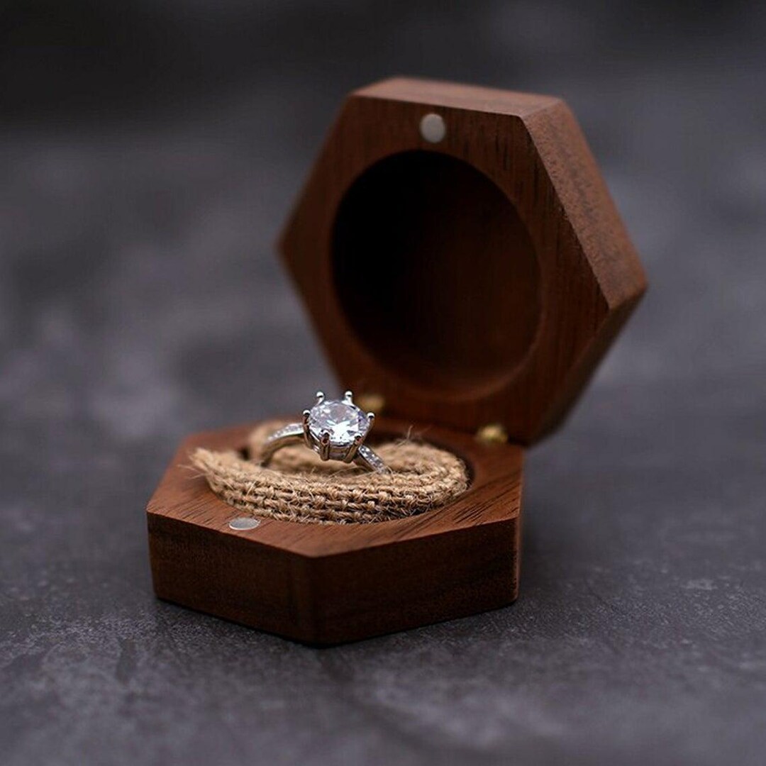 Engrave Ring Box | HANDMADE Wood Ring Box | Rustic Ring Box ...