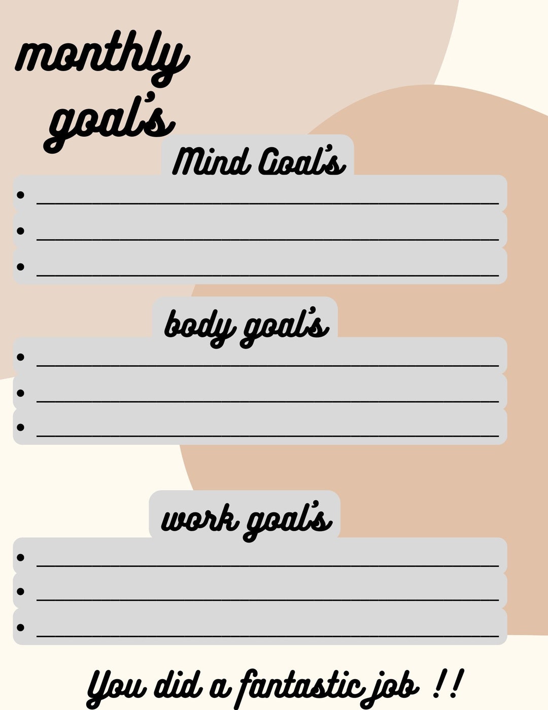 ADHD Monthly Planner - Etsy