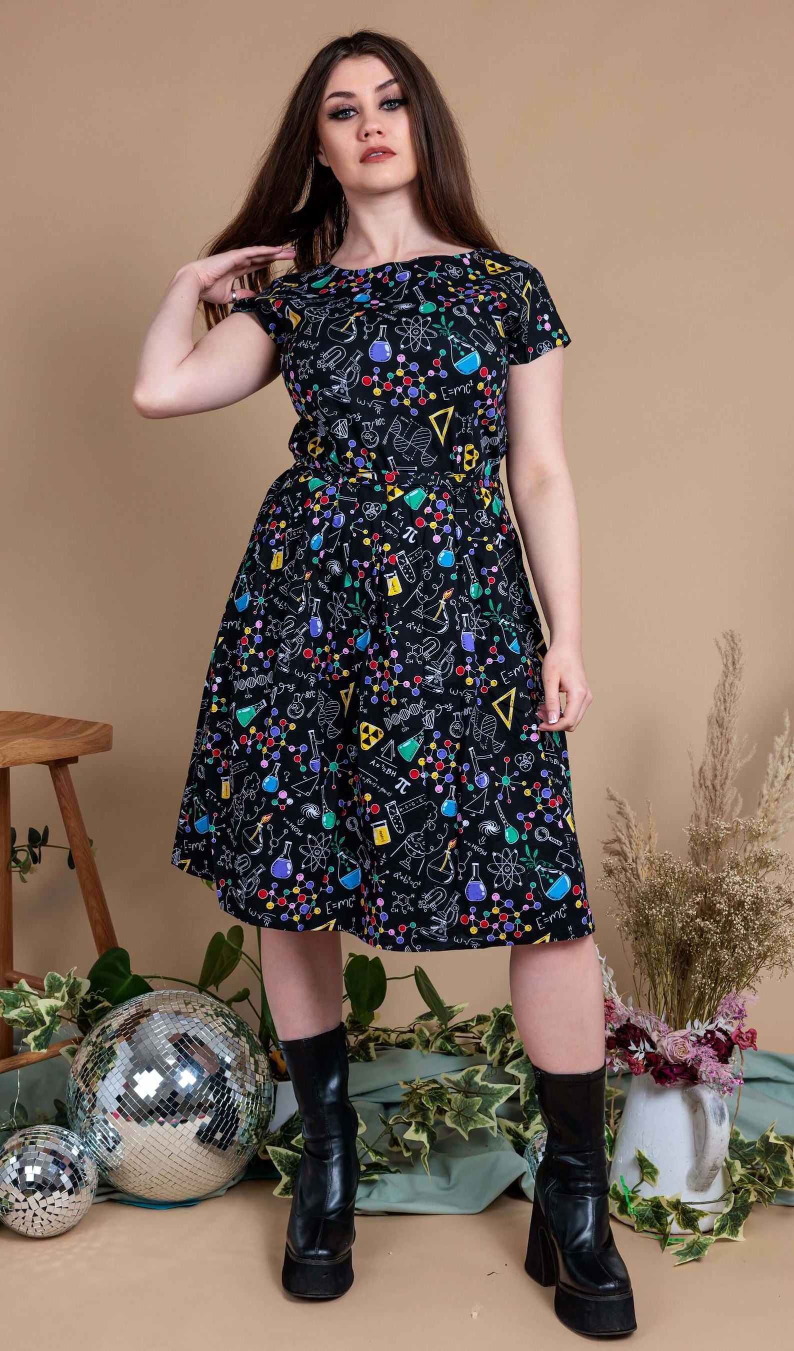 Inspired Retro, Science, Scientist, Tea Dress, Womenwear, Run & Fly - Etsy