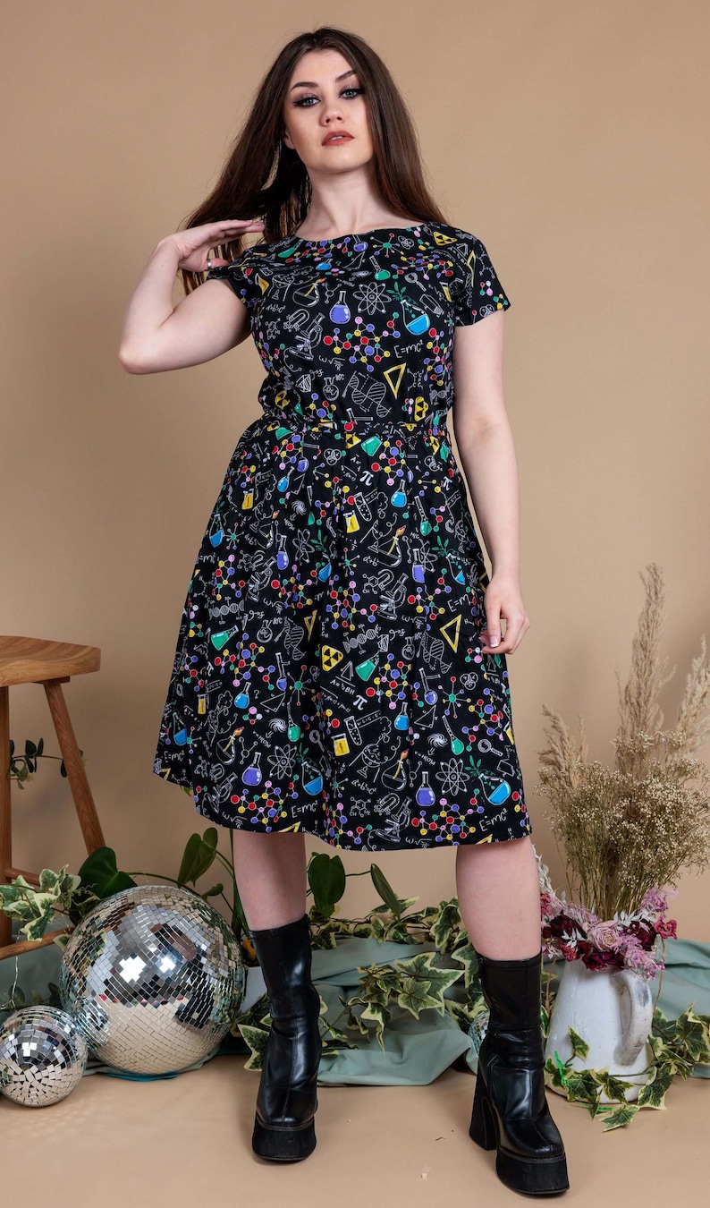 Inspired Retro, Science, Scientist, Tea Dress, Womenwear, Run & Fly - Etsy