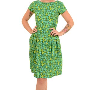 Inspired Retro, Green, Cactus, Tea Dress, Womenswear, Run & Fly - Etsy