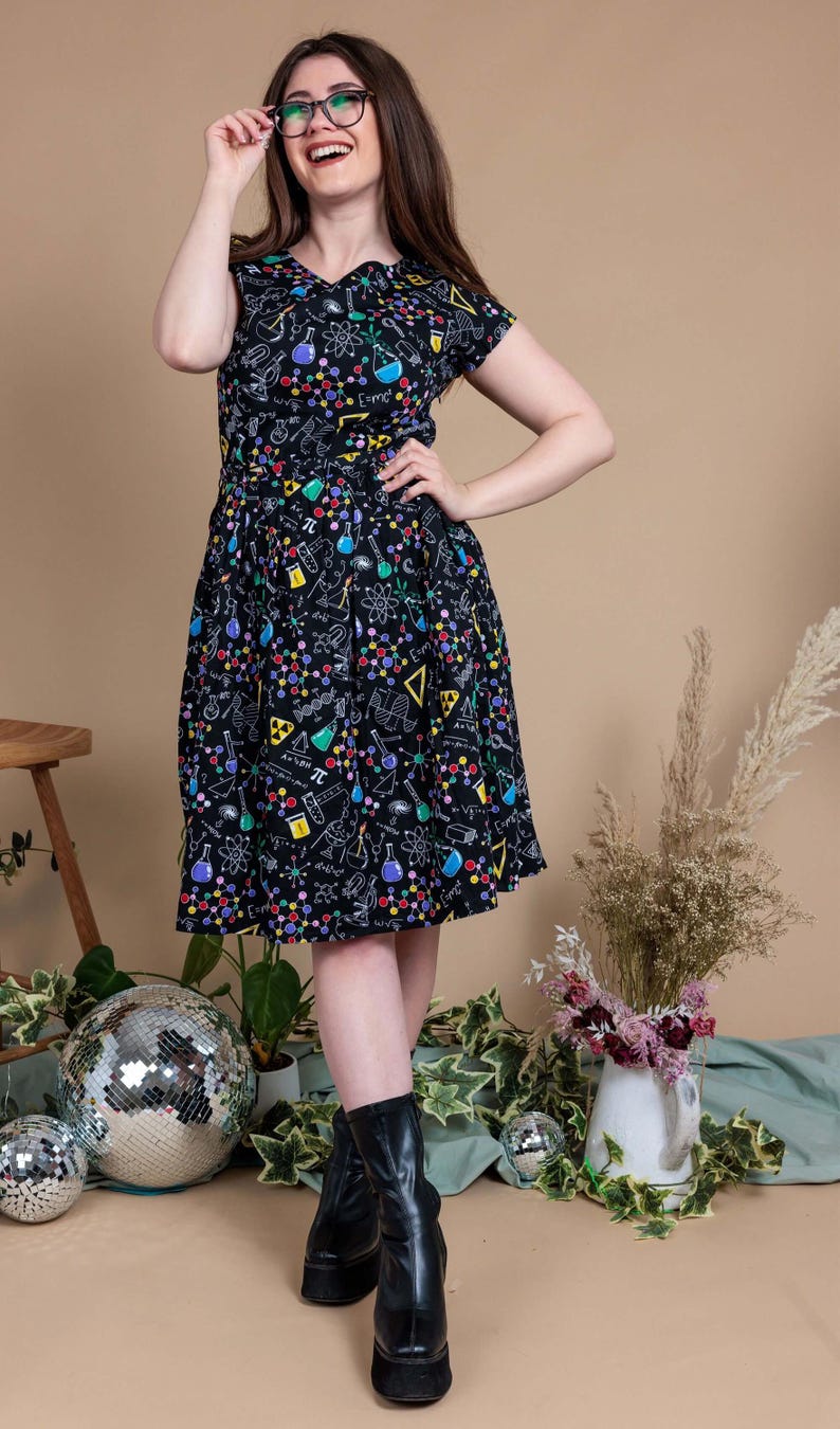 Inspired Retro, Science, Scientist, Tea Dress, Womenwear, Run & Fly - Etsy