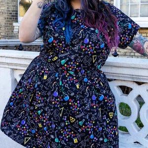 Inspired Retro, Science, Scientist, Tea Dress, Womenwear, Run & Fly - Etsy