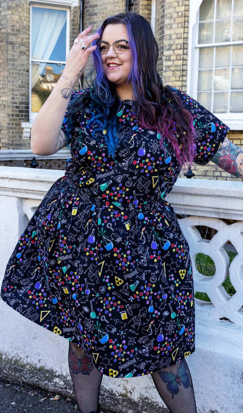 Inspired Retro, Science, Scientist, Tea Dress, Womenwear, Run & Fly - Etsy