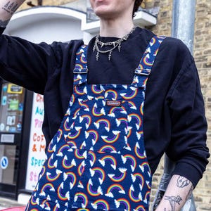 Run & Fly, Dungarees, Rainbow and Clouds Print, Unisex, Overalls ...
