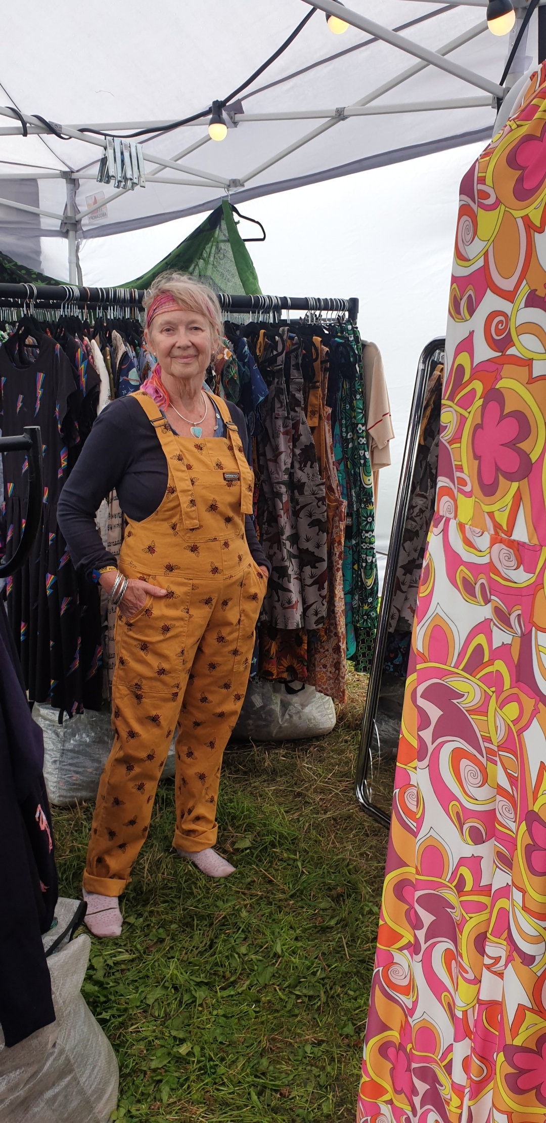 Run & Fly, Dungarees, Bees Print, Yellow, Unisex, Overalls, Festivals ...