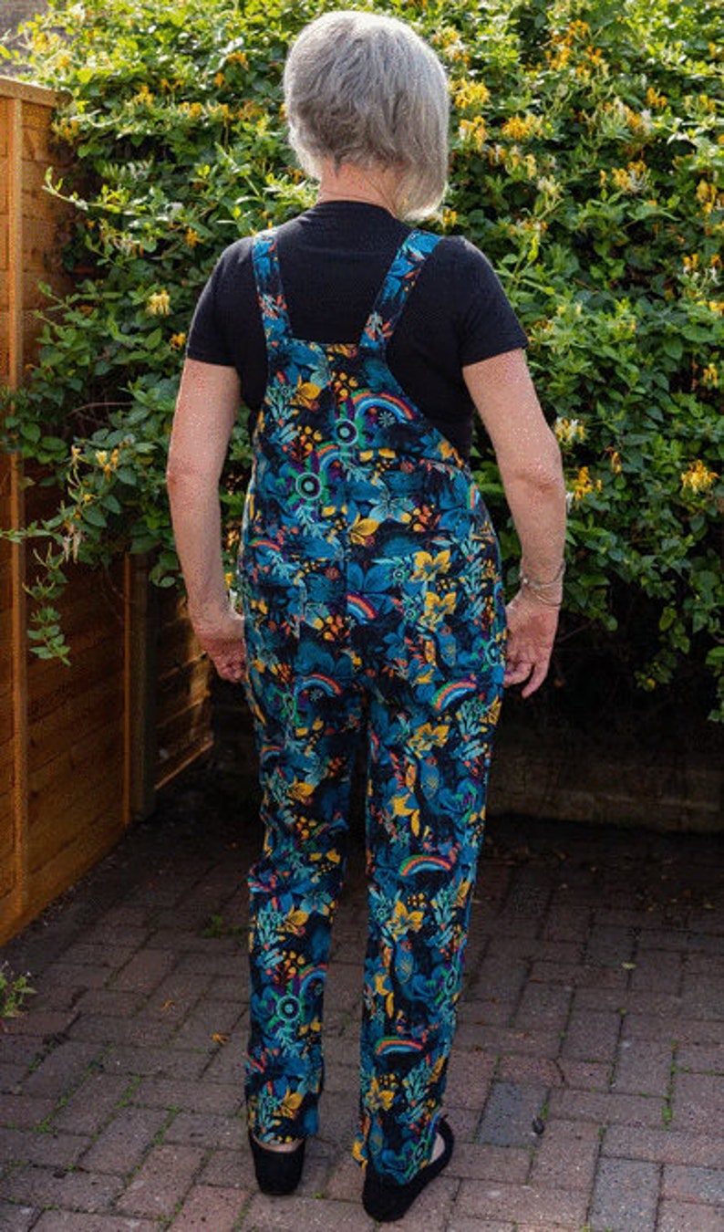 Black Jurassic Stretch Twill Dungarees, Overalls, Women's Wear, Mens ...