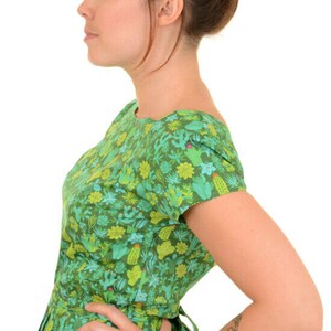 Inspired Retro, Green, Cactus, Tea Dress, Womenswear, Run & Fly - Etsy