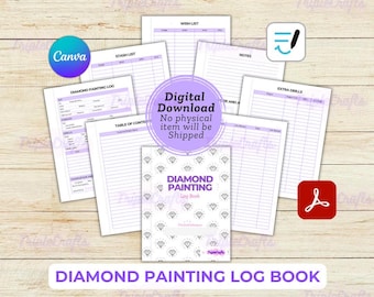 Diamond Painting Log Book Printable | Diamond Painting Log Book Digital ...