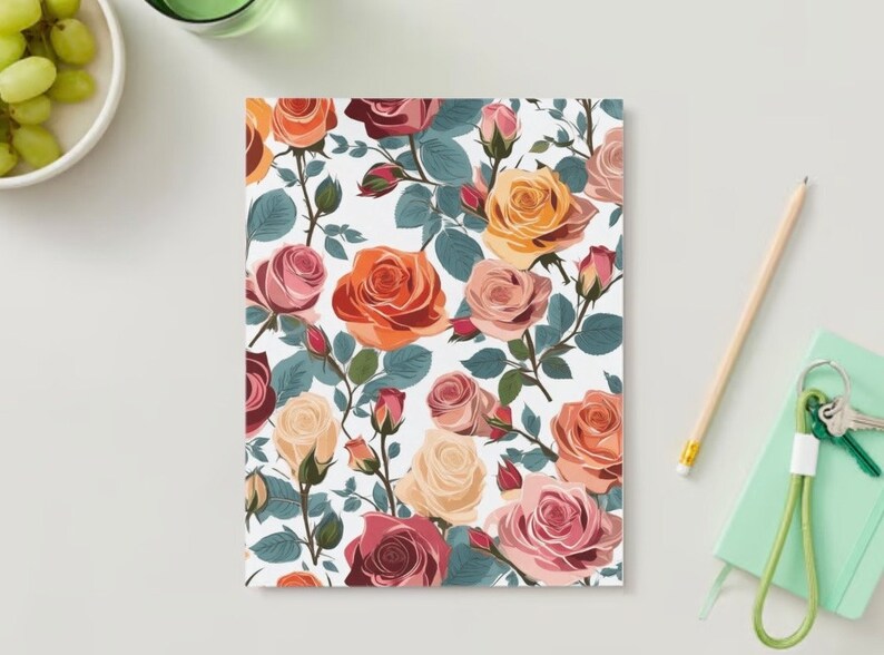 Floral Digital Download, Flower PNG, Digital Cardstock Paper ...