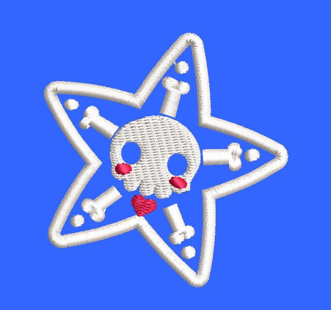 Skeleton Starfish, Cartoon Inspired Embroidery Designs, Machine ...