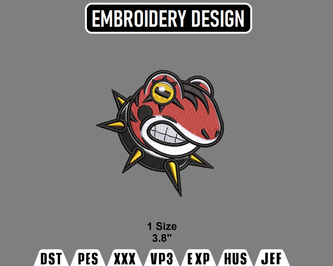 Angry Punk Frog Embroidery Design (3.8 Inch) (instant Download) - Etsy