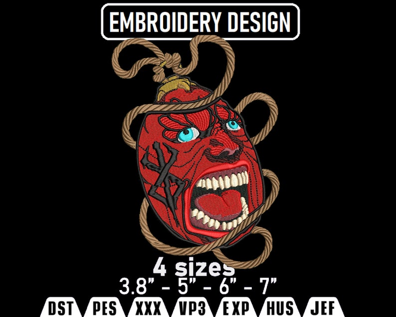 Anime Inspired Embroidery Design (pes, Dst, Jef, Vp3, Hus) - Etsy