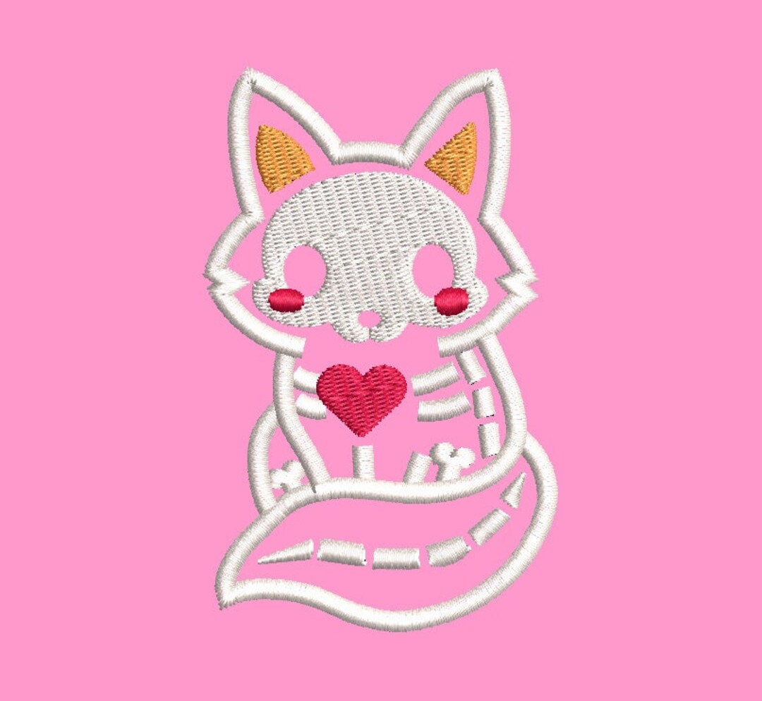 Skeleton Fox, Cartoon Inspired Embroidery Designs, Machine Embroidery ...