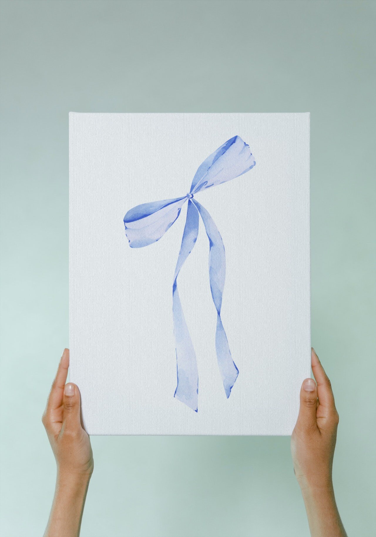 Bow Wall Art, Blue Bows Art Print, Vintage, Coquette Decor, Girly Wall ...