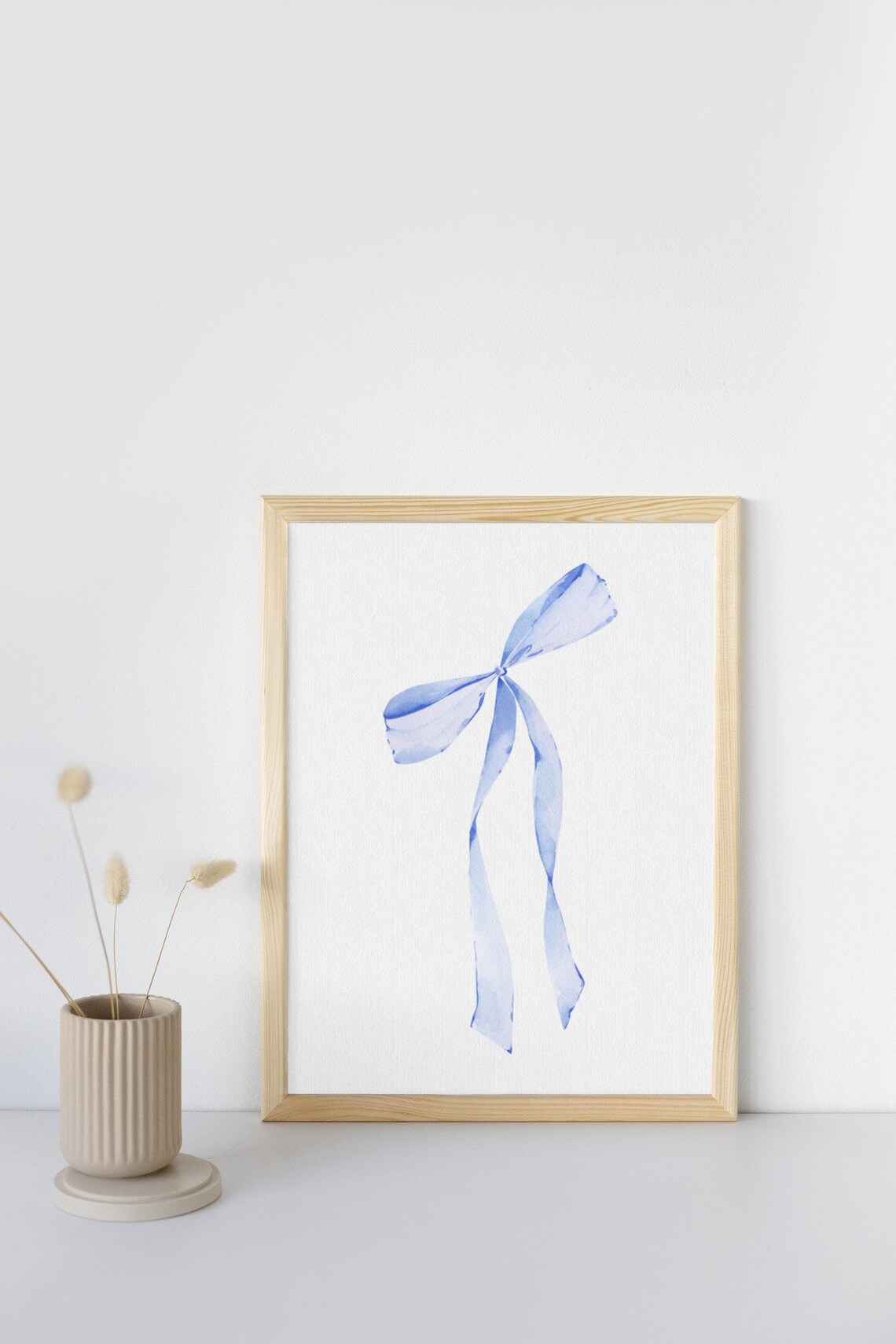 Bow Wall Art, Blue Bows Art Print, Vintage, Coquette Decor, Girly Wall ...